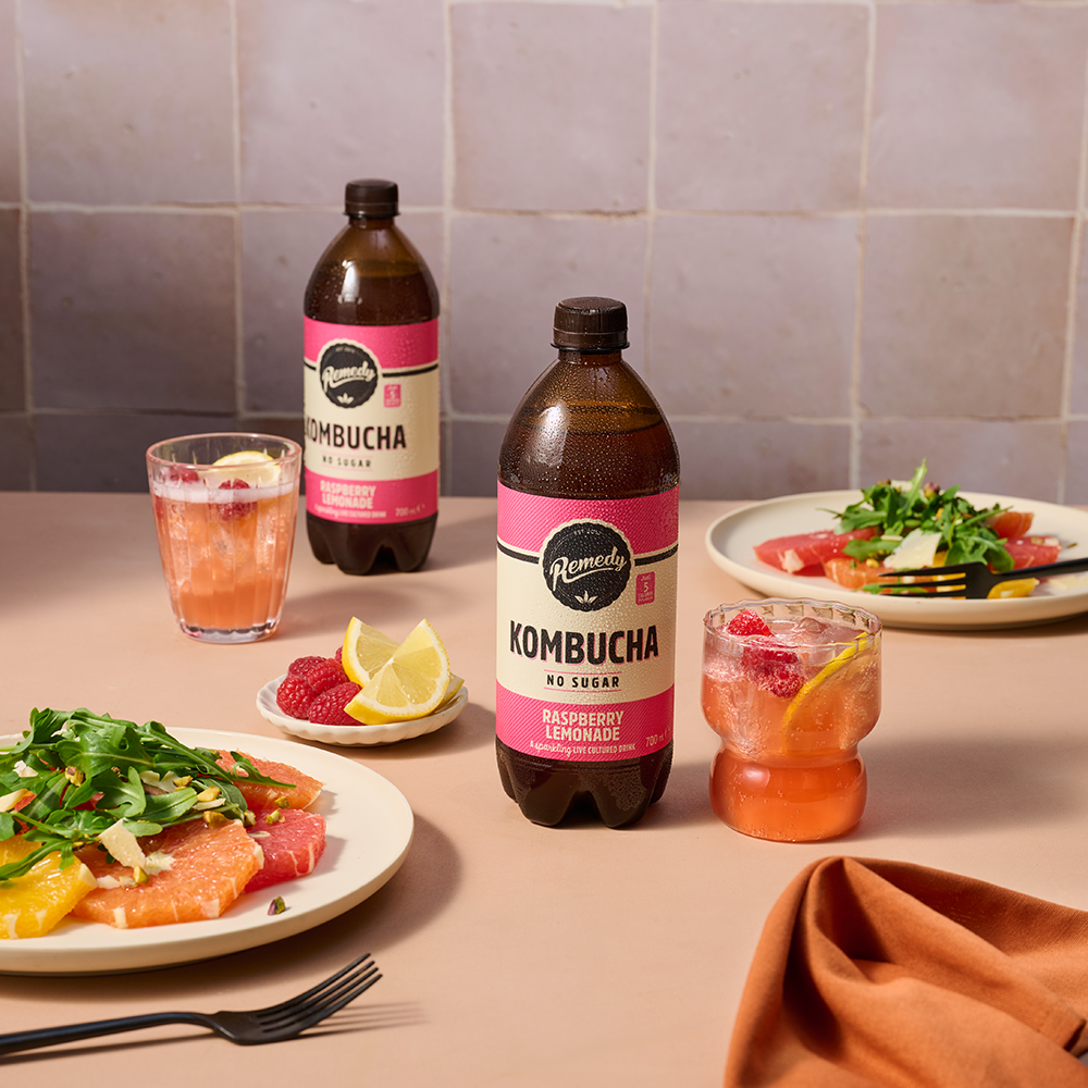 Raspberry Lemonade Kombucha | All Natural | Remedy Drinks – Remedy ...